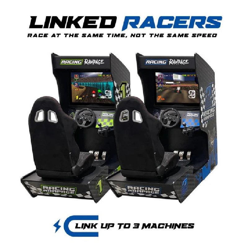 2 Player Racing Arcade Machine with Linked Racers & 177+ Game List ...